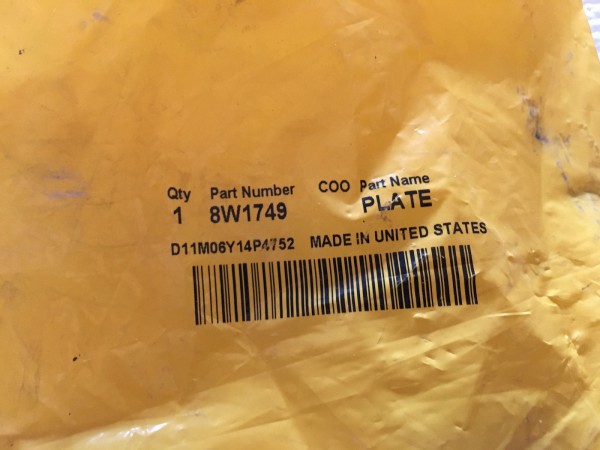 8W-1749: PLATE | Novi Group